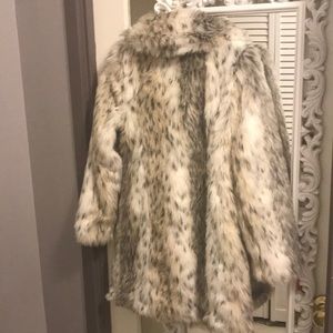 ASOS | Jackets & Coats | Nwt Faux Fur Snow Leopard Print Coat | Poshmark